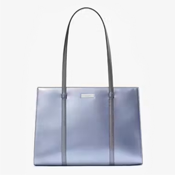 kate spade | Bags | Kate Spade Kenzie Metallic Patent Large Tote ...